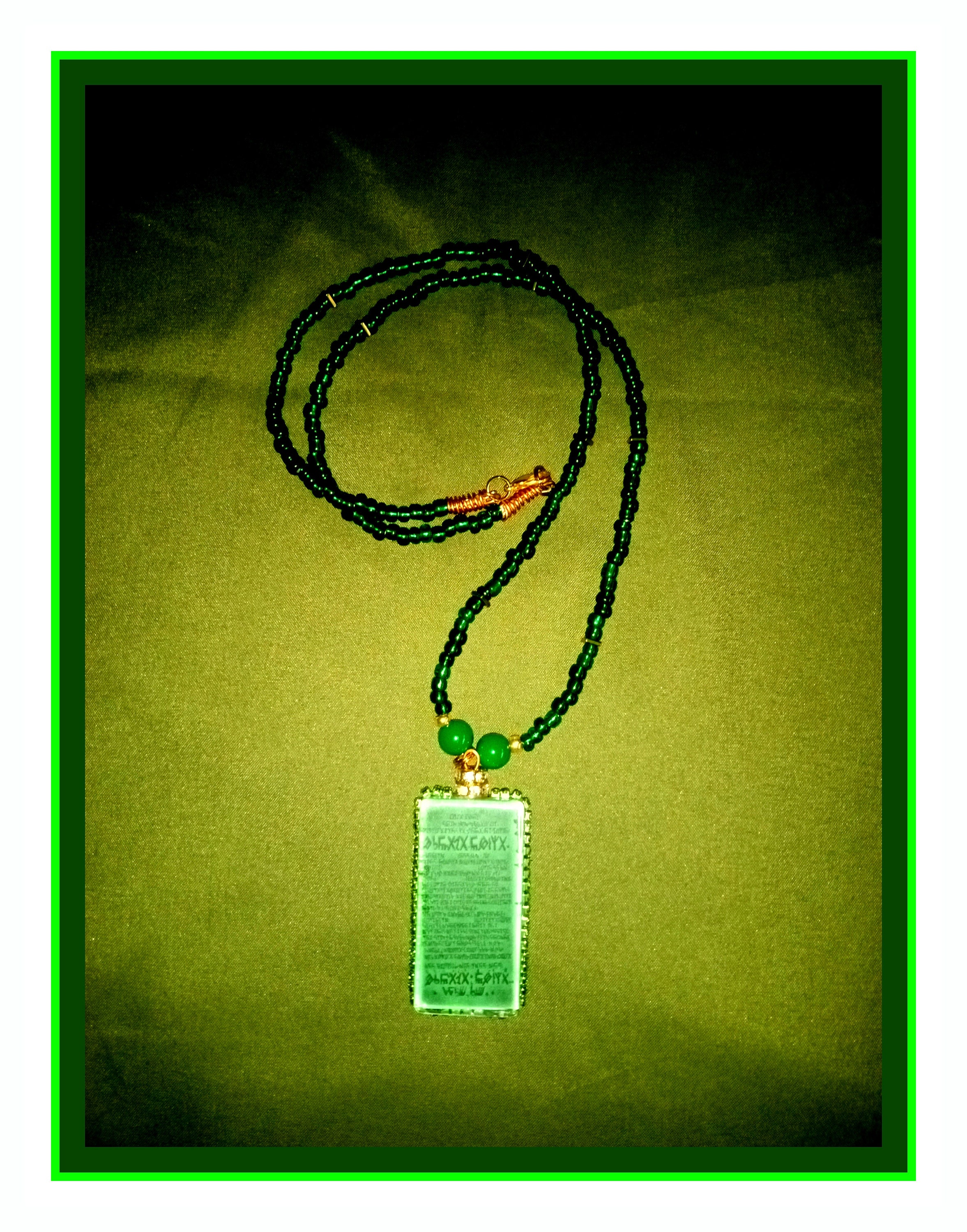 Thoth the Atlantean Emerald Tablets Necklace/talisman - Etsy UK