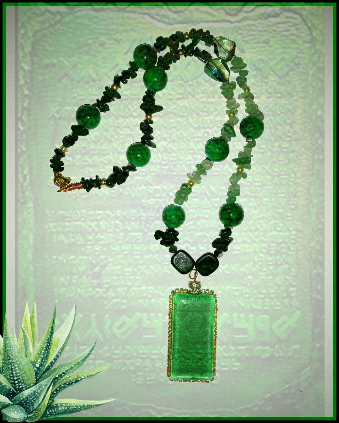 Thoth the Atlantean Emerald Tablets Necklace/talisman - Etsy Canada