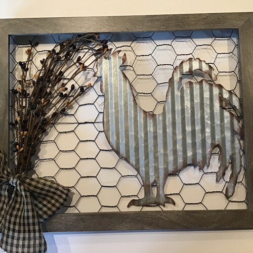 Rustic Farmhouse Chicken Wire Cubbie - Etsy