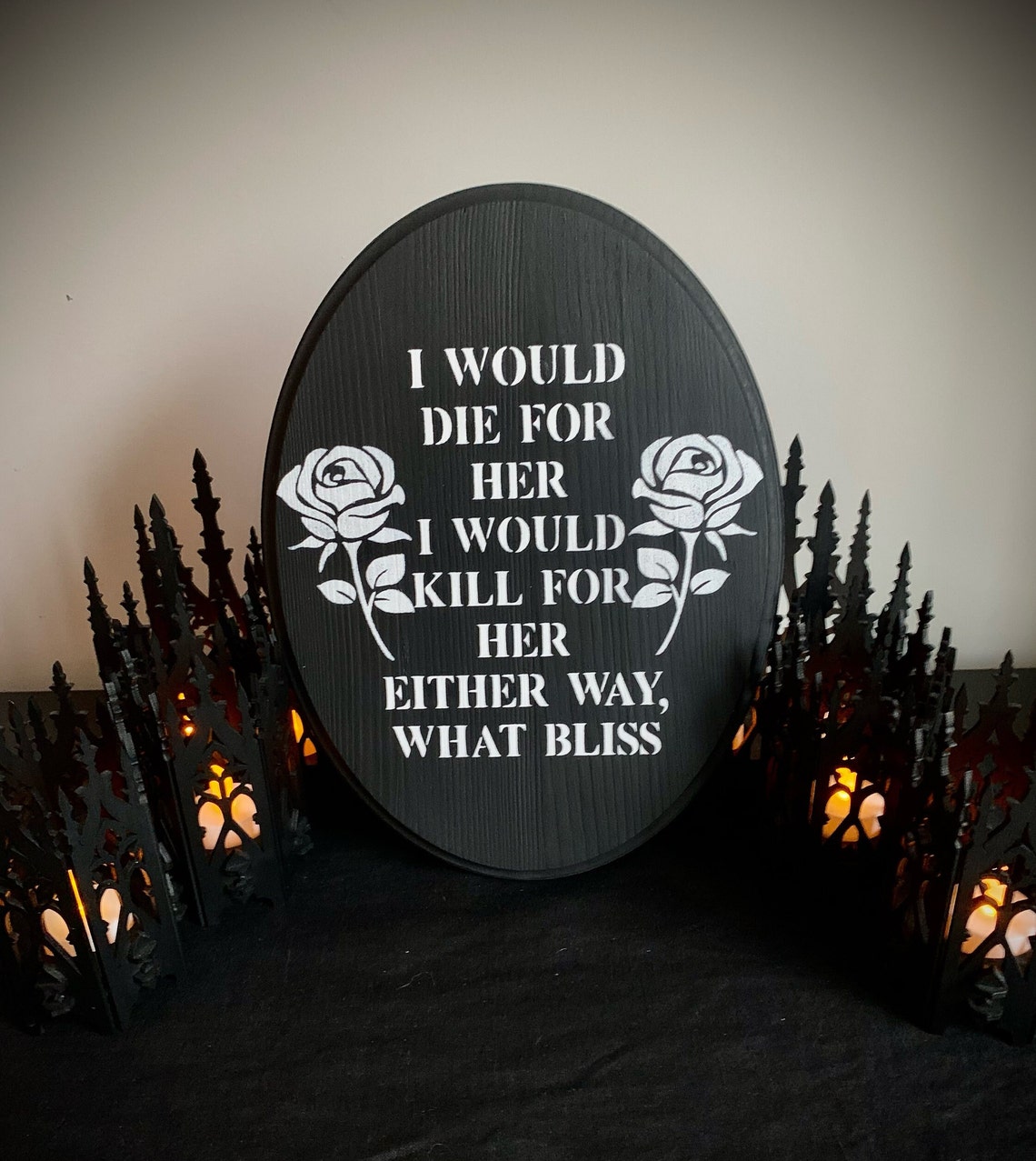 Gomez Addams Sign, Gothic Wall Art, Goth Decor, Home Decor, Macabre ...