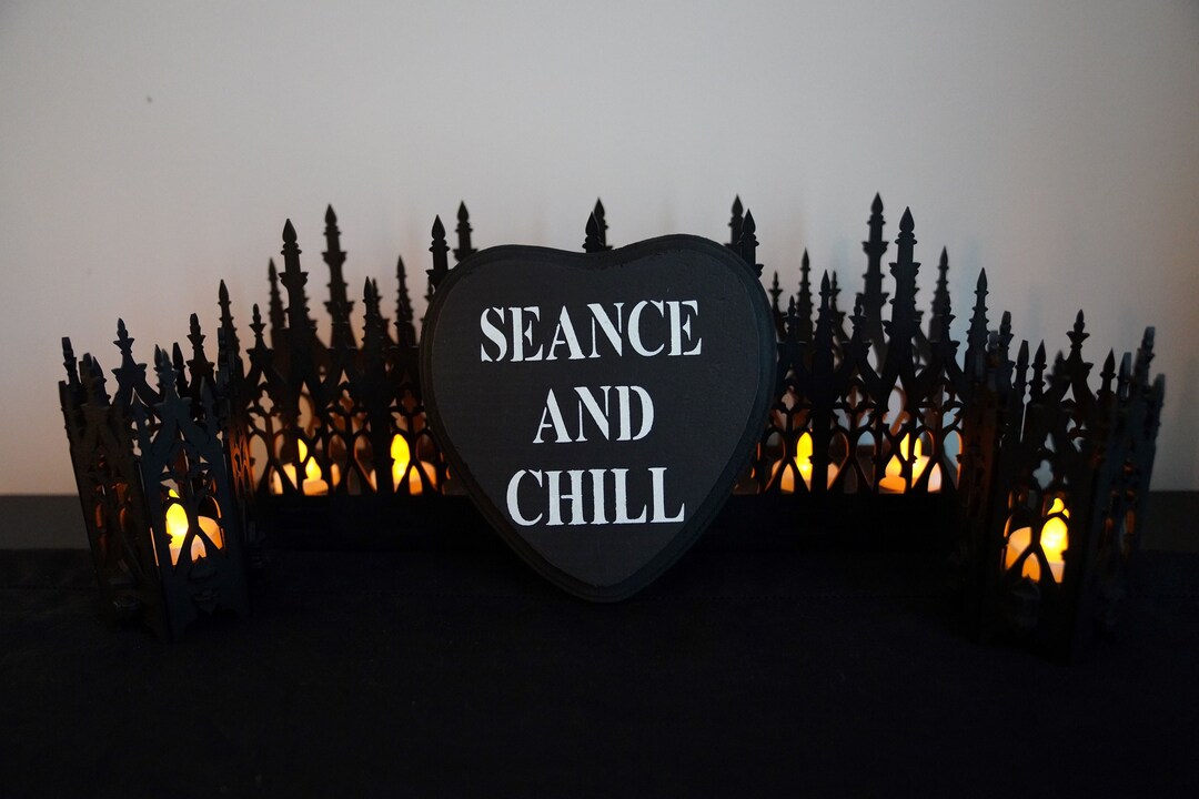 Seance and Chill Heart Sign Gothic Sign Goth Decor Home - Etsy
