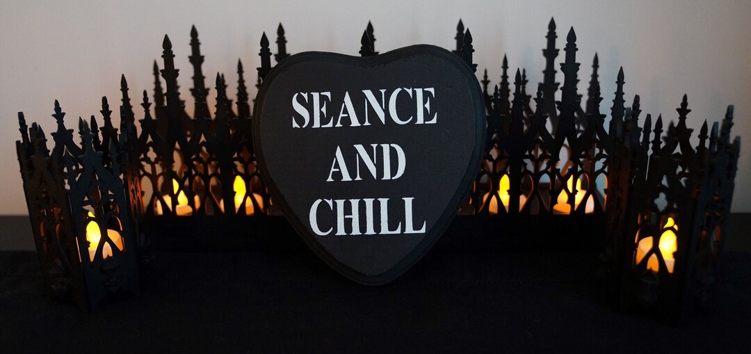 Seance and Chill Heart Sign, Gothic Sign, Goth Decor, Home Decor ...
