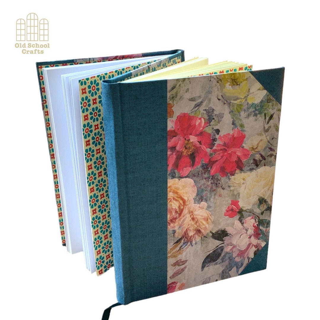 Dos-a-dos Double Notebook A5 Floral Flowers Unique Handmade - Etsy