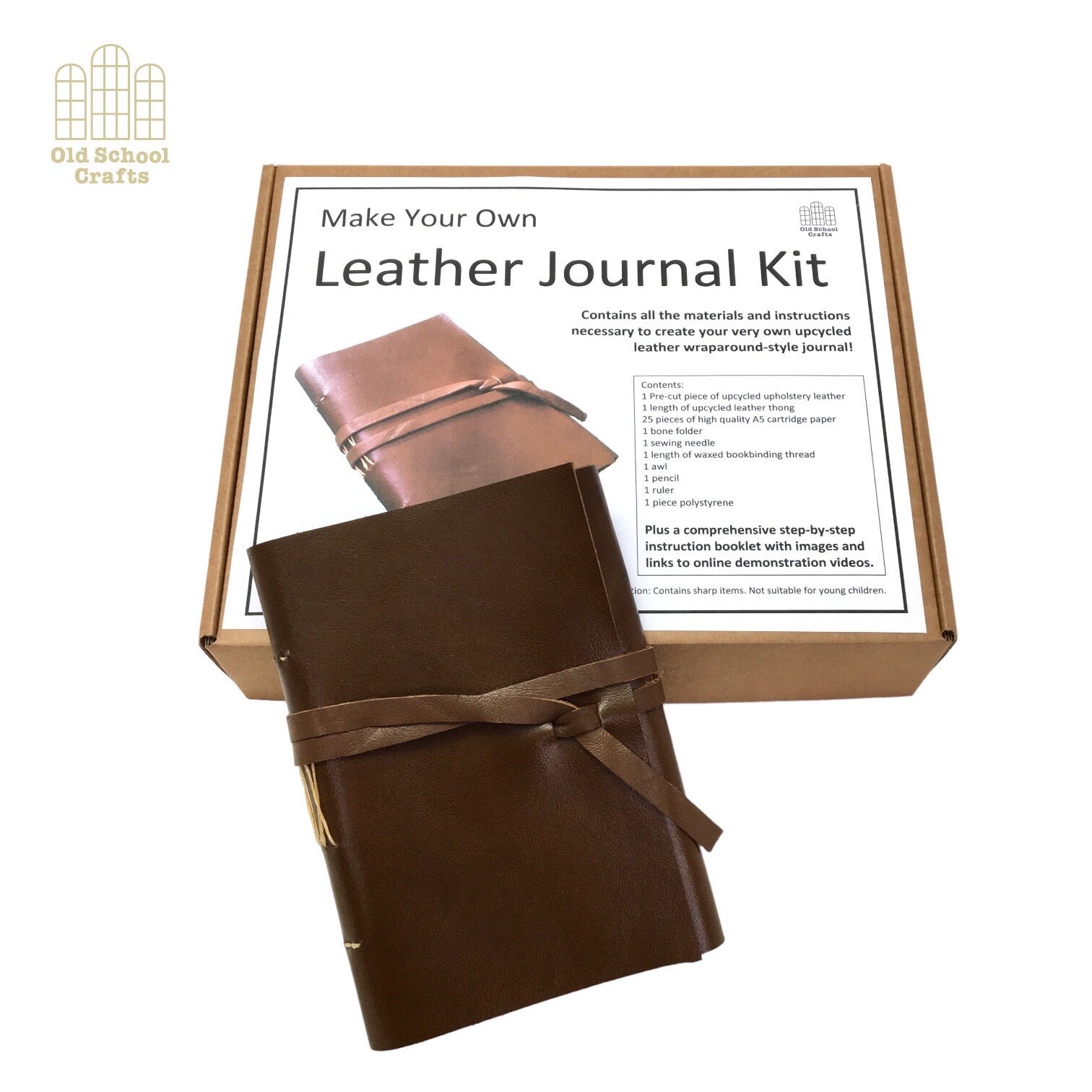 Make Your Own Leather Journal Kit - Wraparound Leather Notebook Making ...