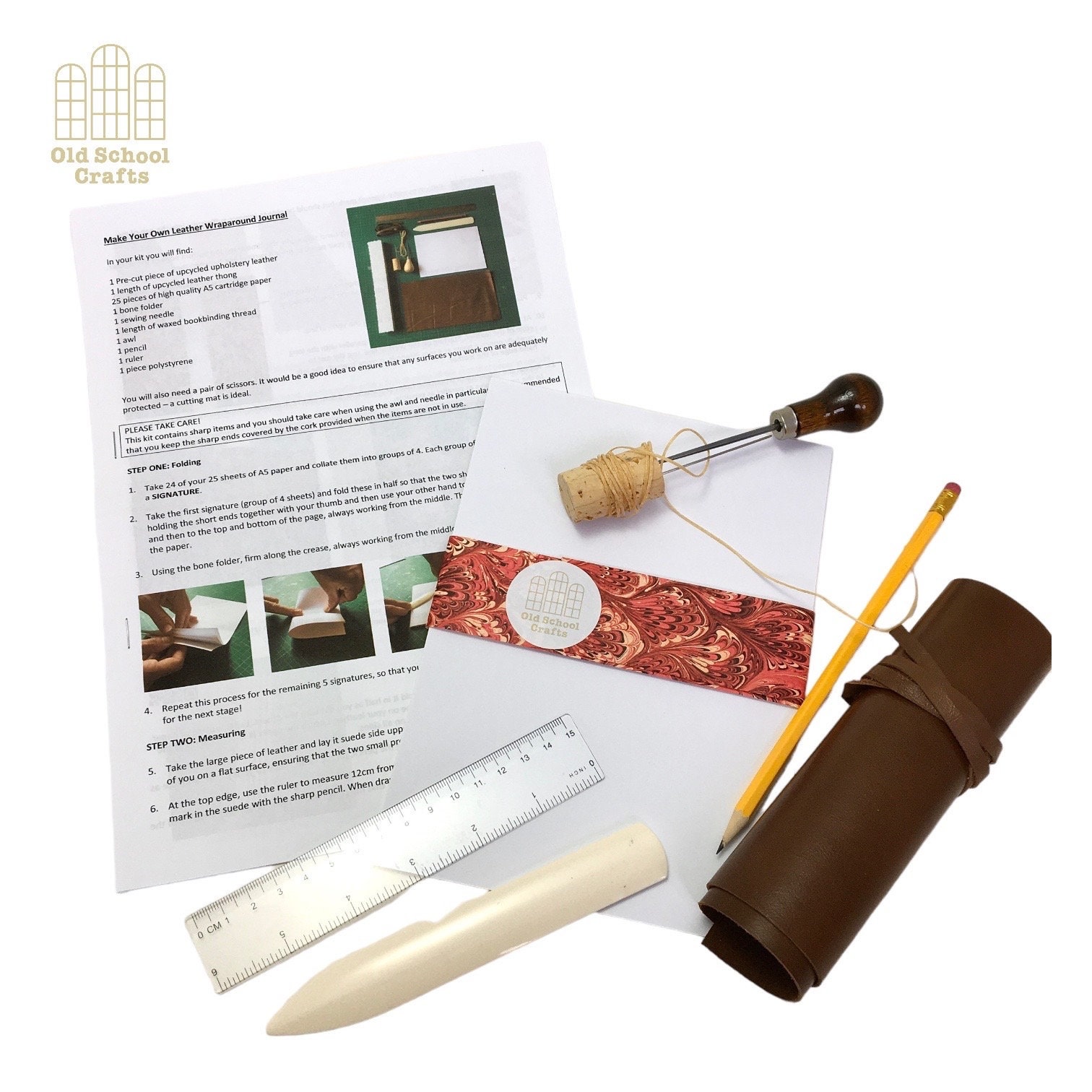 Make Your Own Leather Journal Kit Wraparound Leather - Etsy