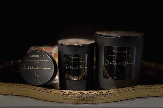 Dark Rose & Labdanum Luxury Scented Wood Wick Candle - Etsy