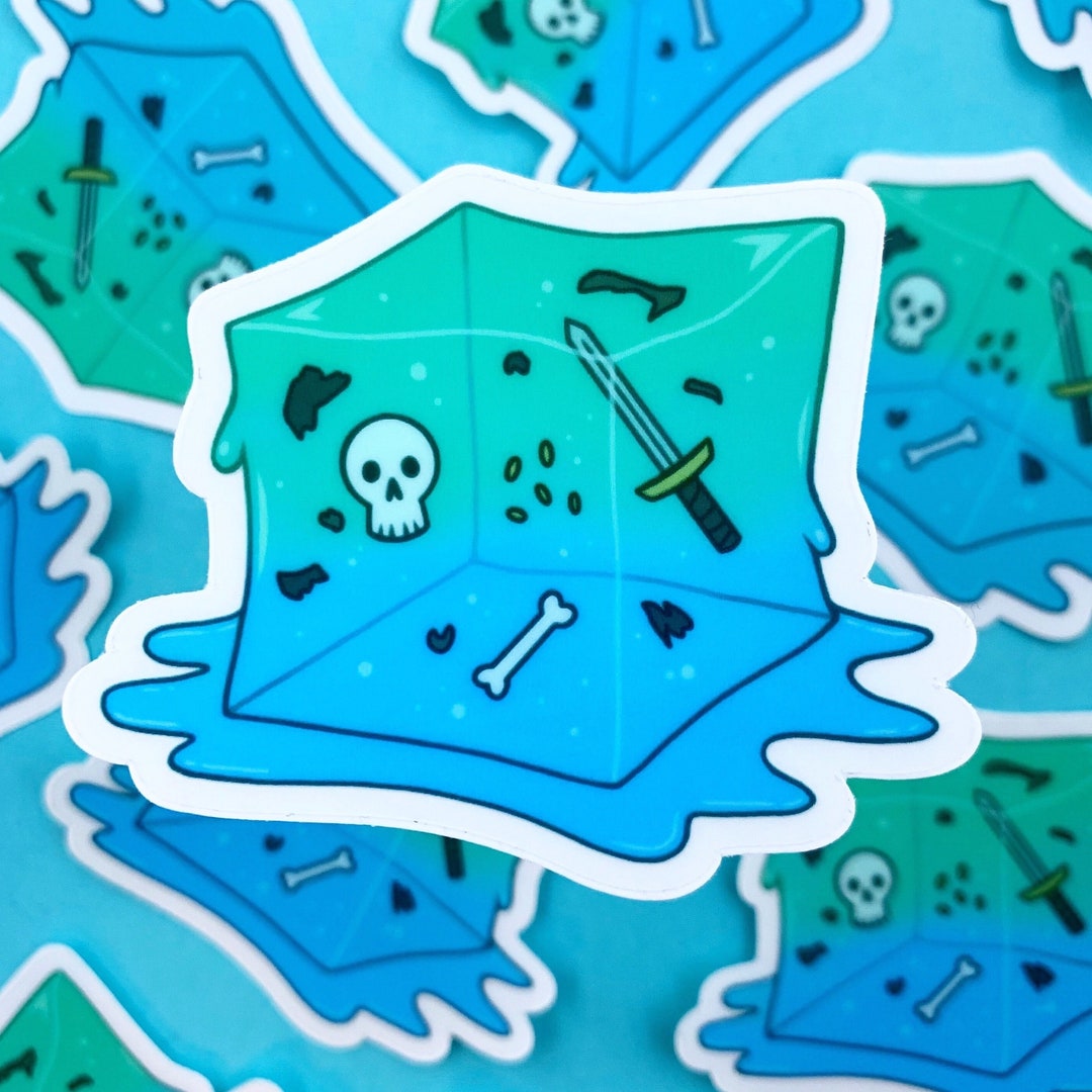 Gelatinous Cube Sticker D&D 3x3 Clear Slime Sticker Dnd Cute Ooze ...