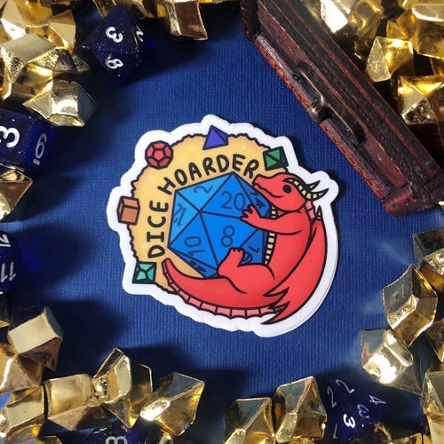 Dice Hoarder Holographic Sticker - Etsy