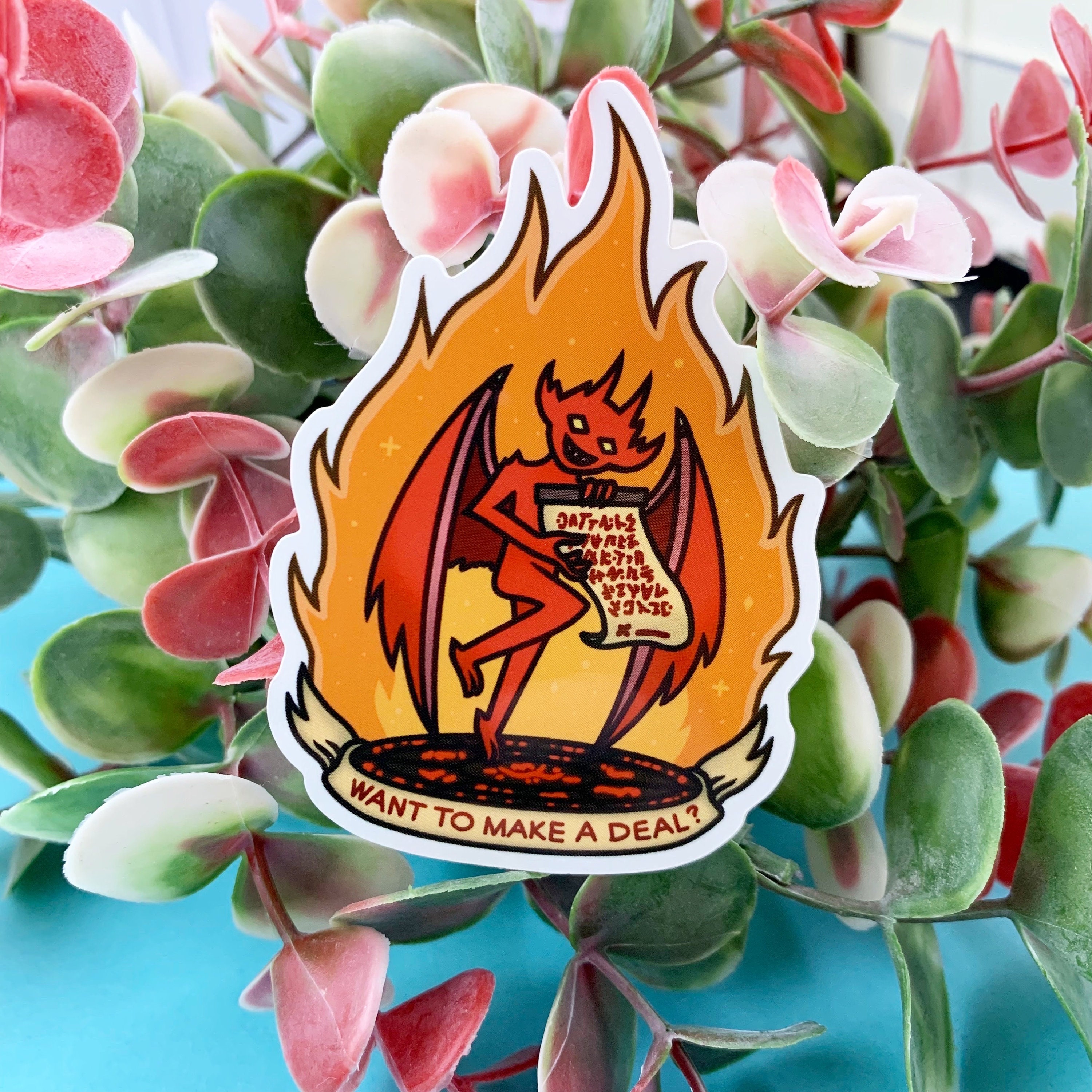 Demonic Pact Sticker D&D 2x3 Glossy Warlock Demon Sticker Dnd Imp ...