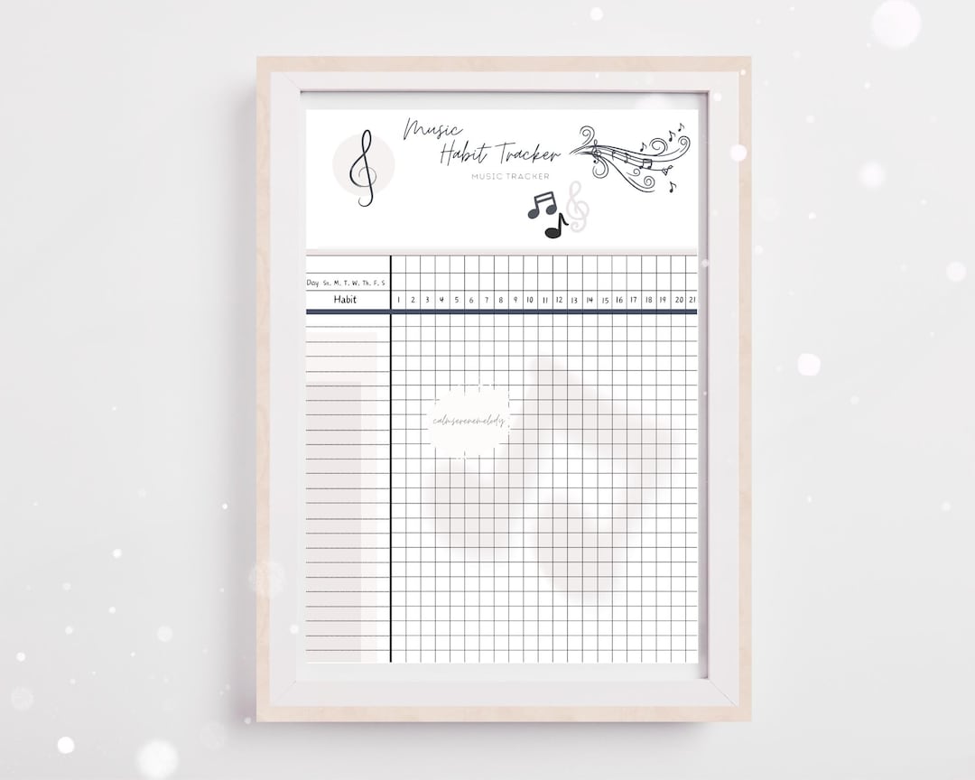 Music Habit Tracker | Music Lesson | Music Student | Music Teacher ...