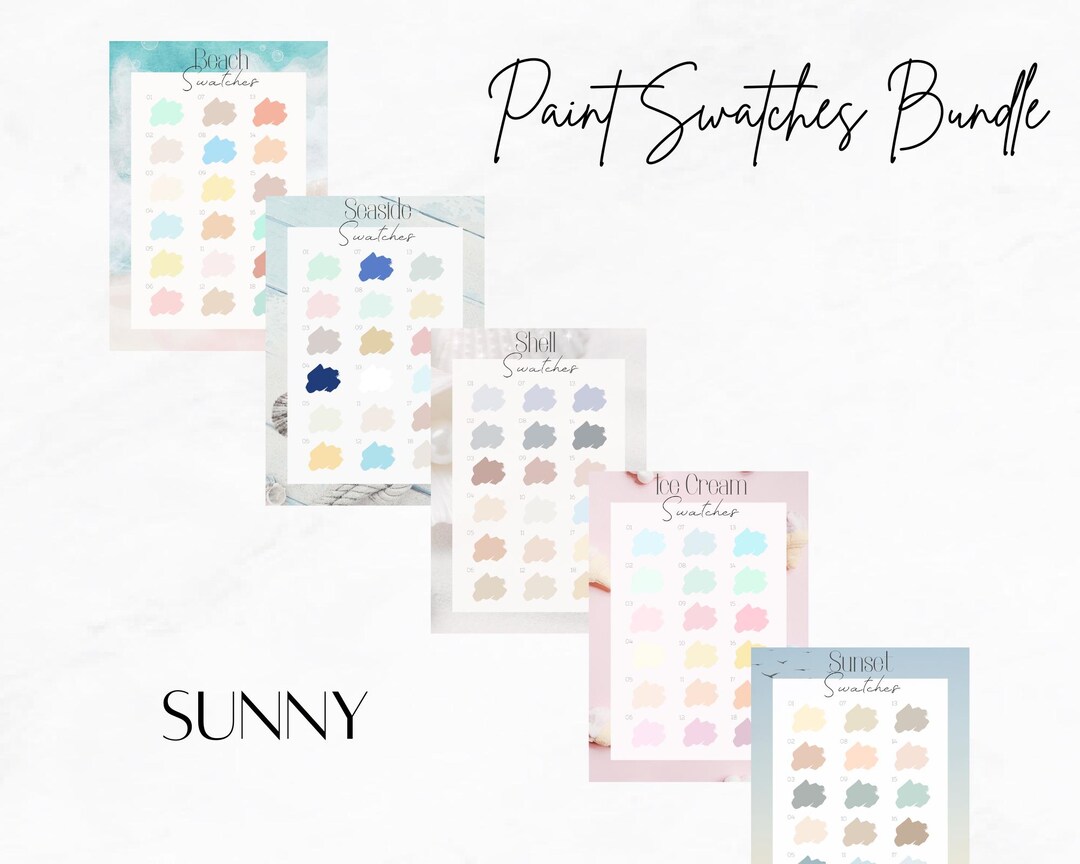 Paint Swatches Bundle | Bright, Sunny, Crisp | Paint Samples | Painting ...