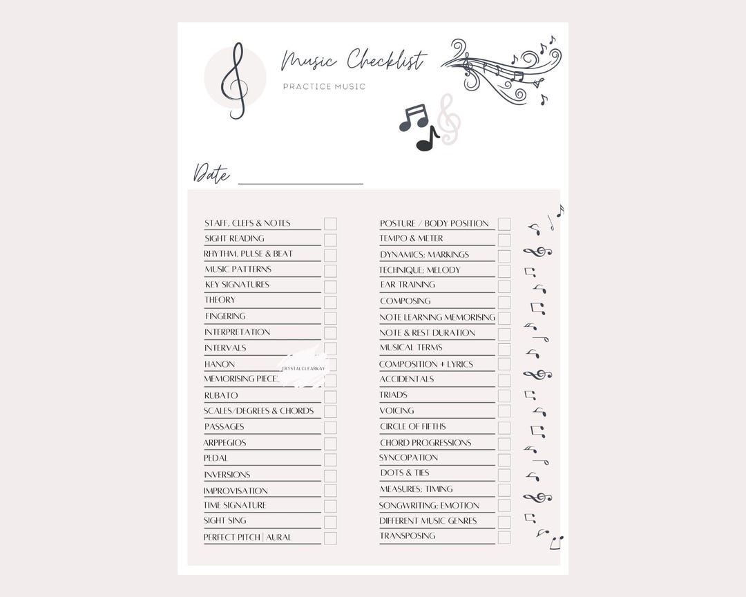Ultimate Music Learning Checklist | Learn Music Theory | Music Student ...
