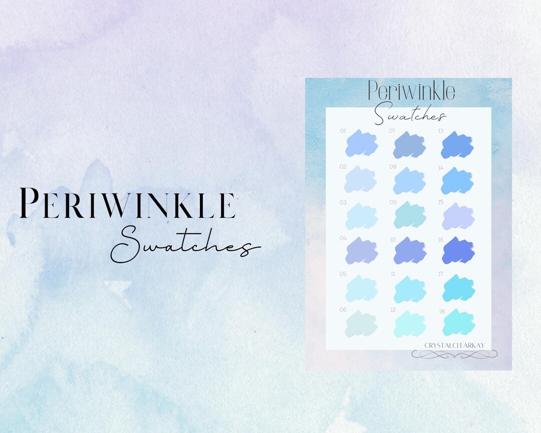 Periwinkle Paint Swatches | Blue Purple Print | Paint Samples | Room ...