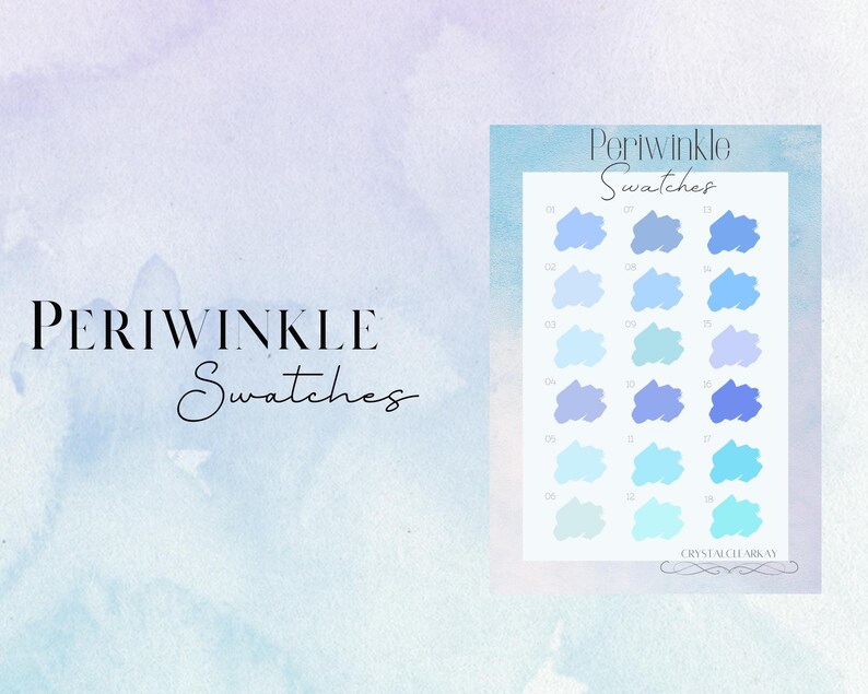 Periwinkle Paint Swatches | Blue Purple Print | Paint Samples | Room ...