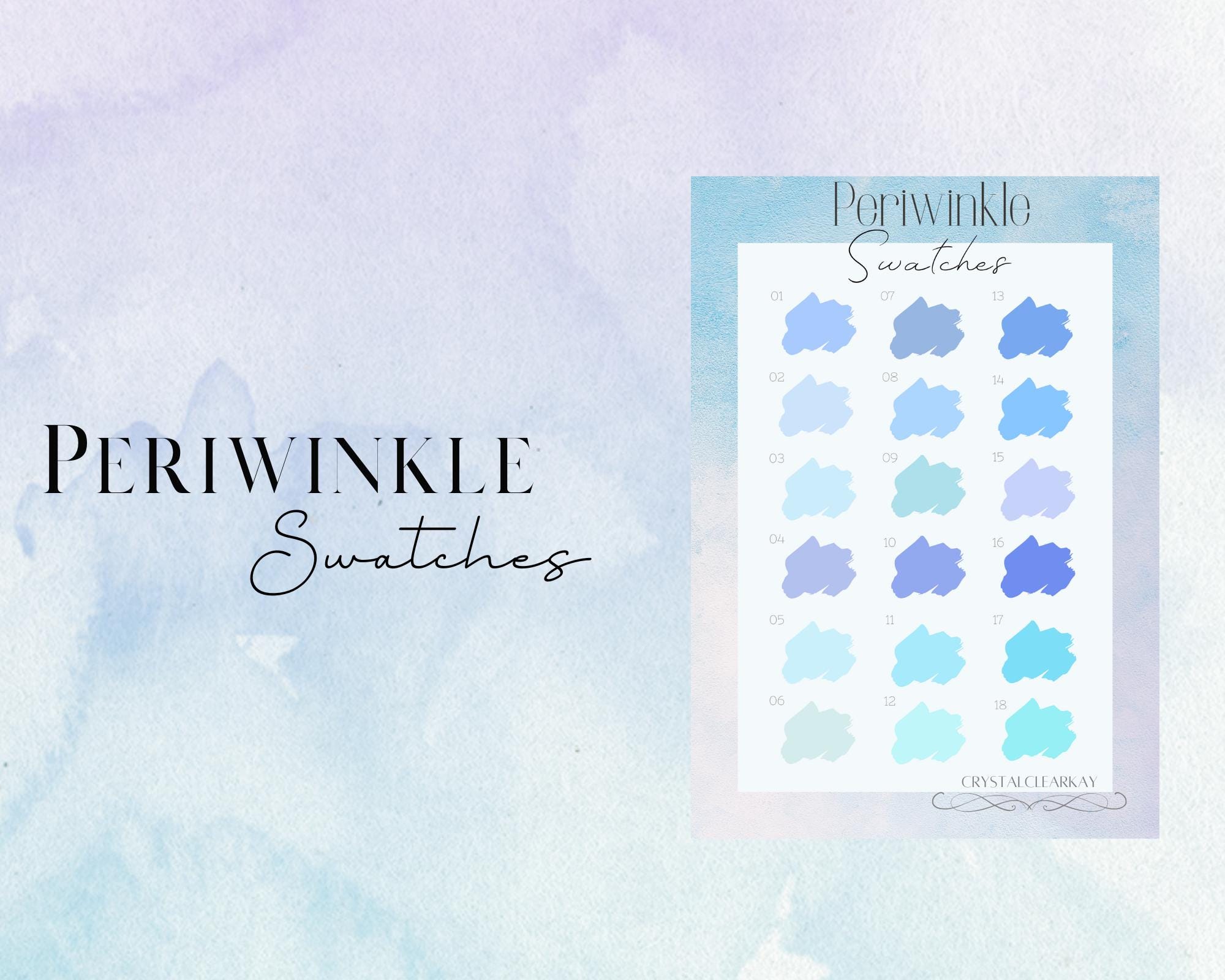 Periwinkle Paint Swatches | Blue Purple Print | Paint Samples | Room ...