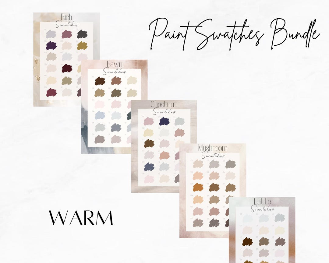 Paint Swatches | Warm Colour Palette | Warm Tones Hues Paint | New Room ...