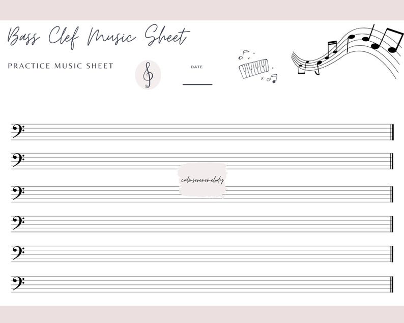 Bass Clef Sheet Music | Music Student | Music Teacher | Music Learning ...