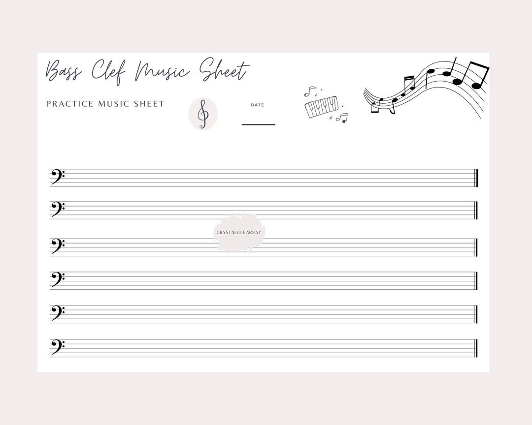 Bass Clef Sheet Music Music Student Music Teacher Music Learning Music ...