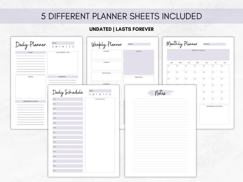 Planner Bundle, Planner, Printable, Daily Weekly Monthly Planner ...