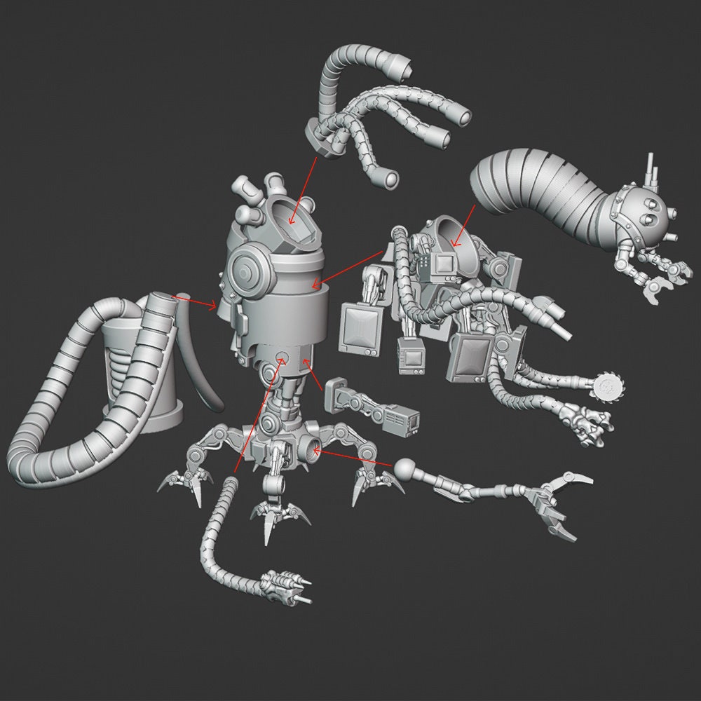 Surgery Golems - 3d-printable STL Files | Dorkfactory Miniatures - Etsy