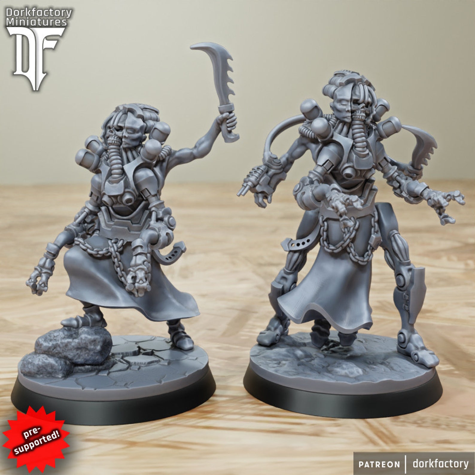 Cyber Liches - 3d-printable STL Files | Dorkfactory Miniatures - Etsy