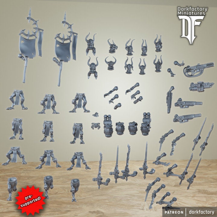 Techno Demon Infantry 3d-printable STL Files Dorkfactory Miniatures - Etsy