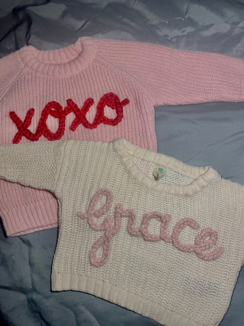 Personalized Baby Sweaters - Etsy