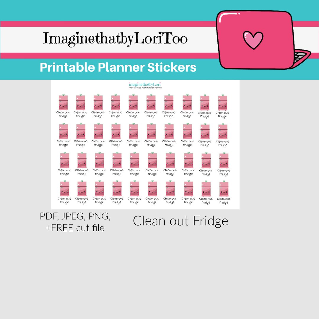 Printable Clean Fridge Planner Stickers Digital Download - Etsy