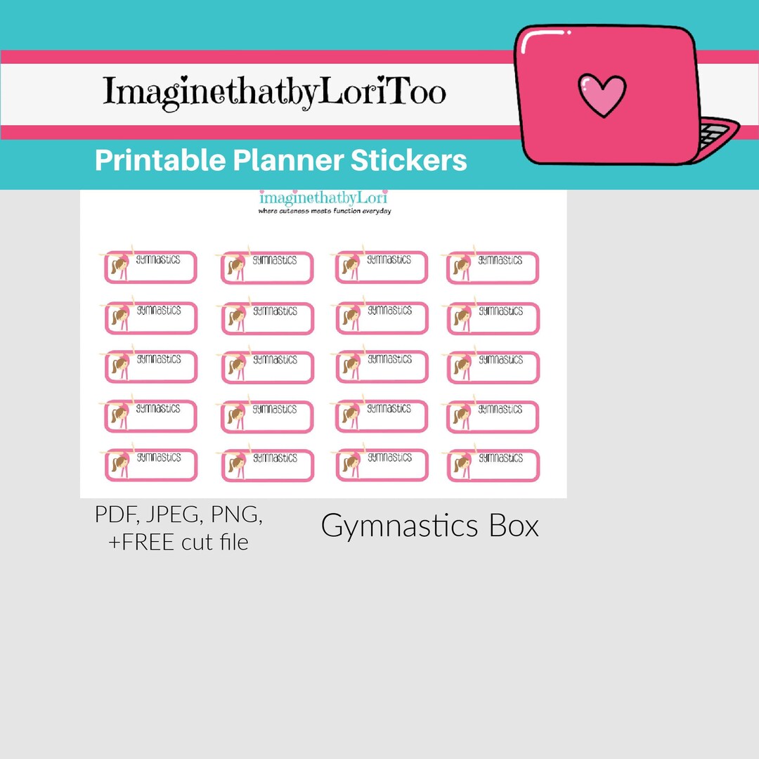 Printable Gymnastics Lesson Planner Stickers Digital Download - Etsy