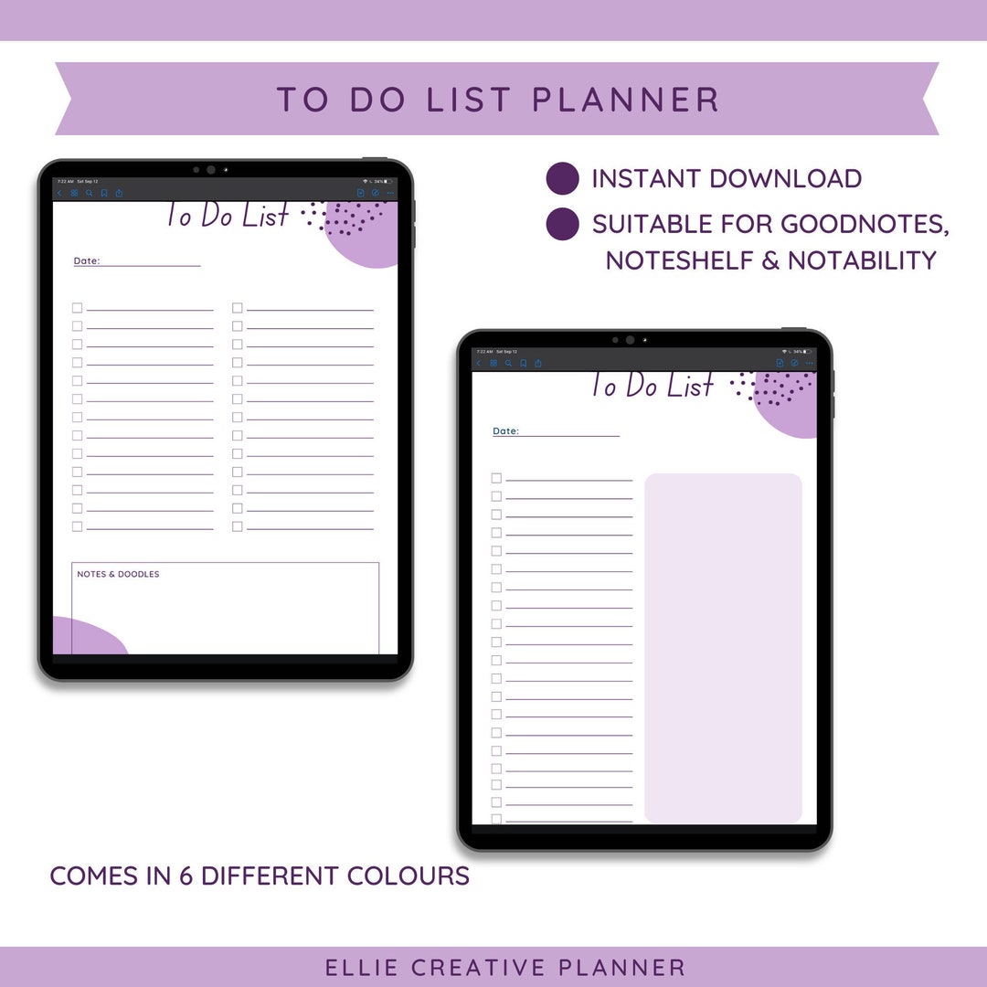 Digital to Do List Template | to Do List Digital Planner | iPad to Do ...