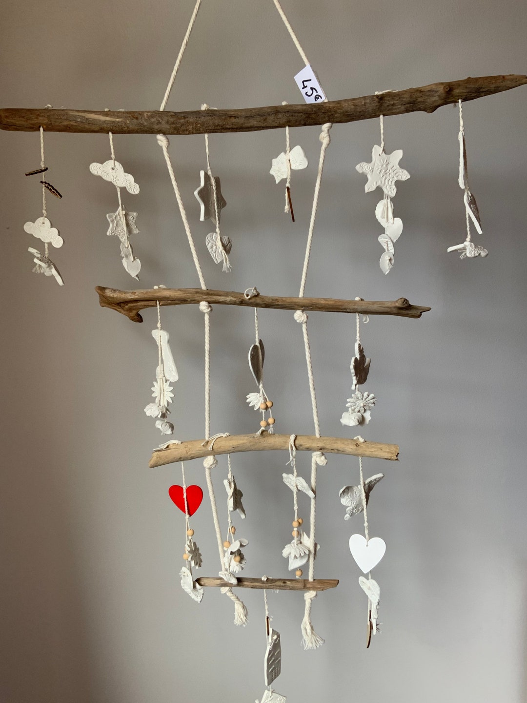 Mobile Driftwood Mobile, Ceramic, Mobile Christmas Decor, Mobile Mobile ...
