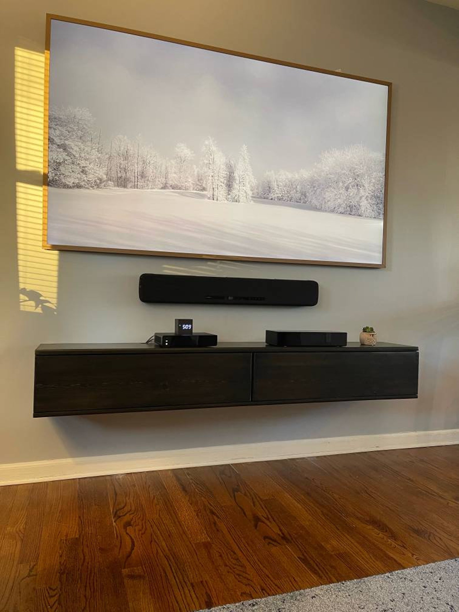 Floating TV Shelf - Side-by-side 2 Door - Etsy