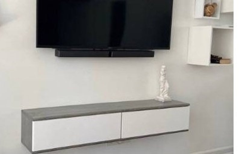 Floating TV Shelf - Side-by-side 2 Door - Etsy