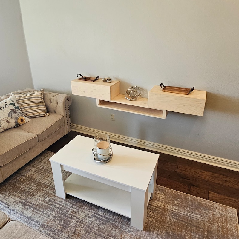 Rustic Floating Tv Stand - Etsy