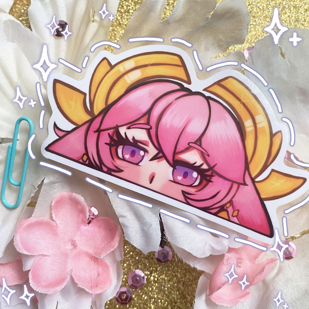 MINI Yae Miko Peeker Sticker - Etsy