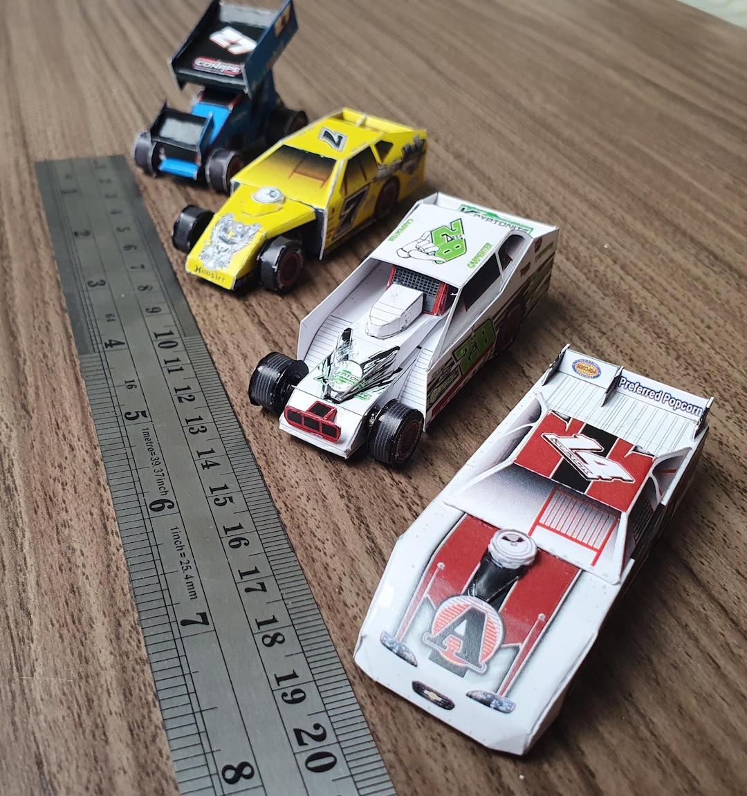1:64 Oval Dirt Racing Cars Pack - PDF Papercraft Models - Etsy