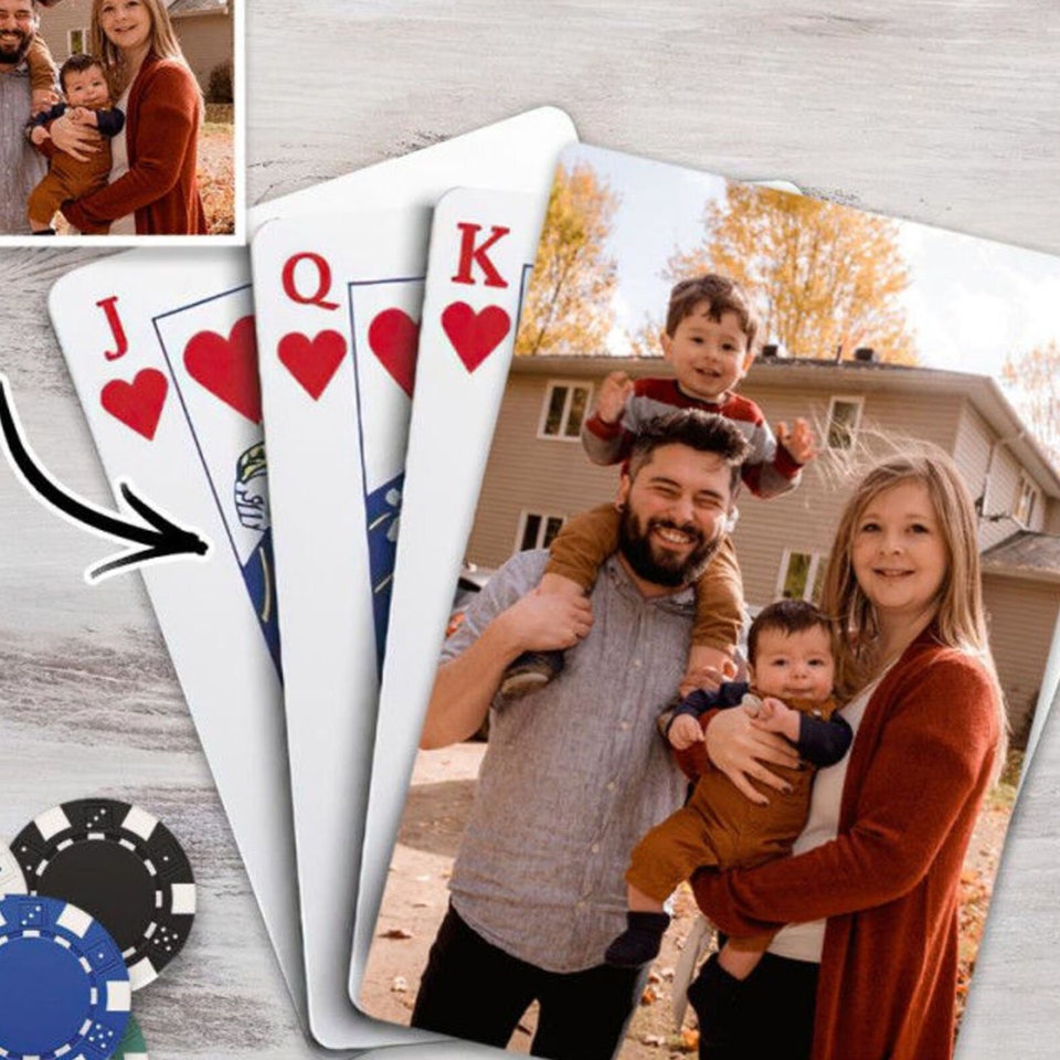 Custom Playing Cards Decks Personalized Love Wreath Favors | Flower ...