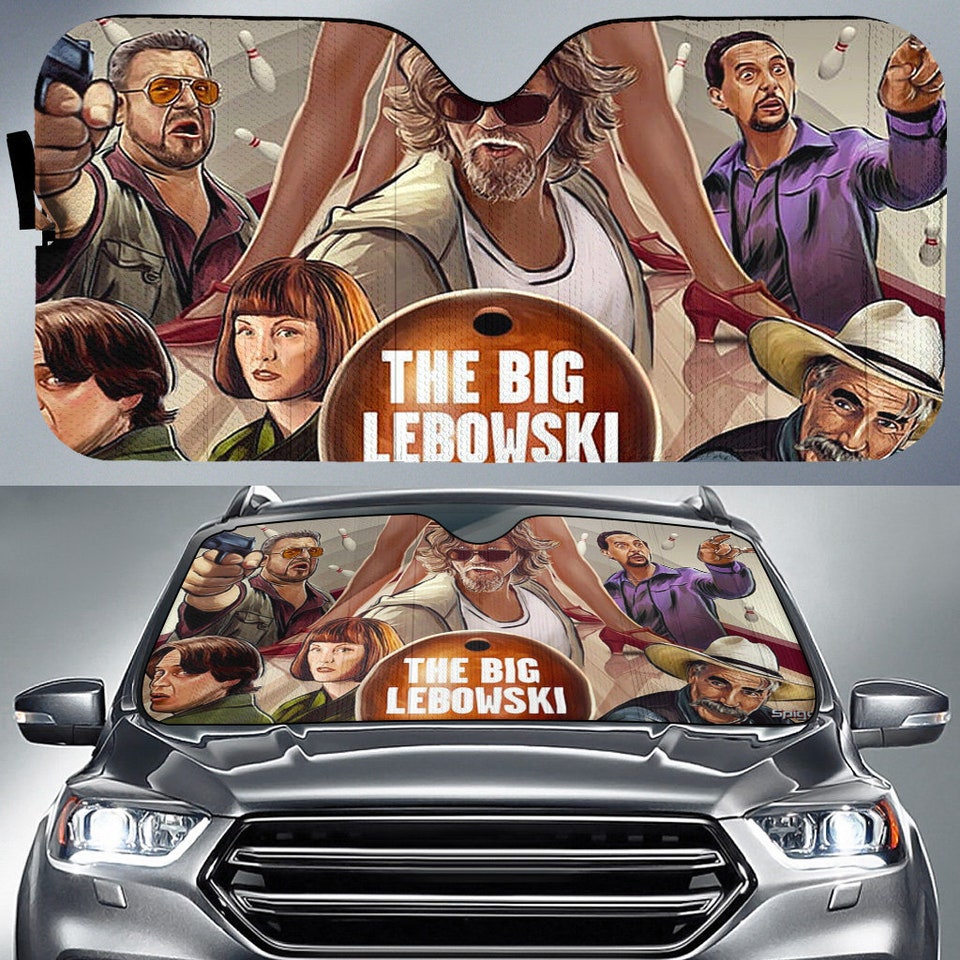 The Dude Car Sun Shade, Big Lebowski Car Accessories, Car Decor, Car ...