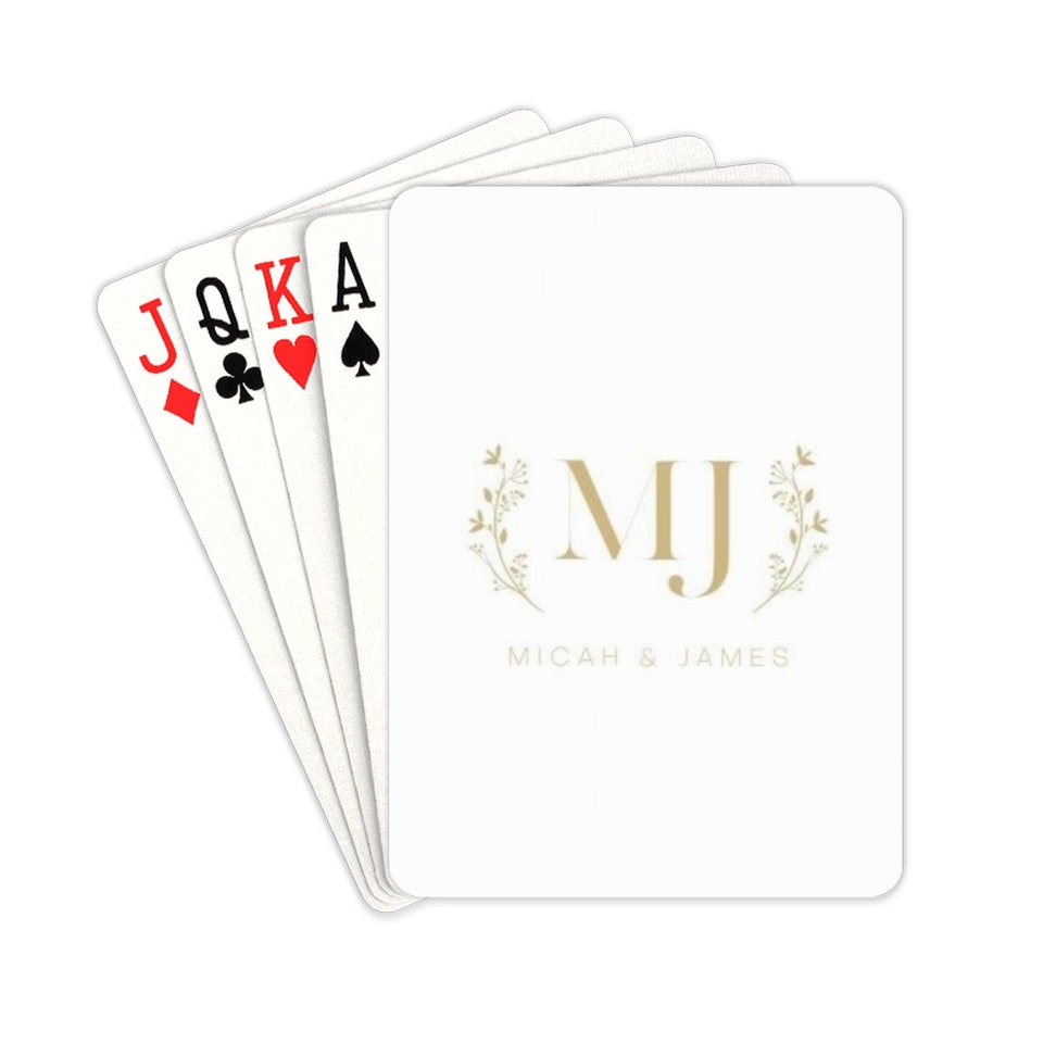 Custom Playing Cards Decks Personalized Love Wreath Favors | Flower ...