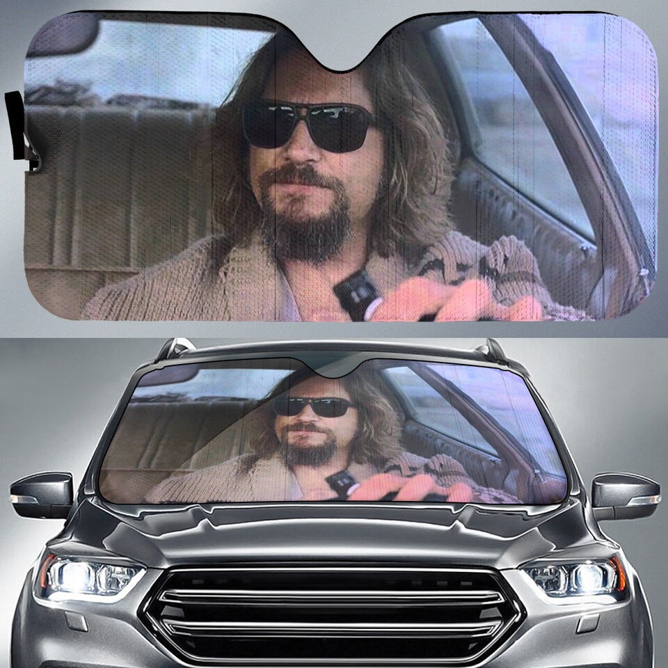 The Dude Car Sun Shade, Big Lebowski Car Accessories, Car Decor, Car ...