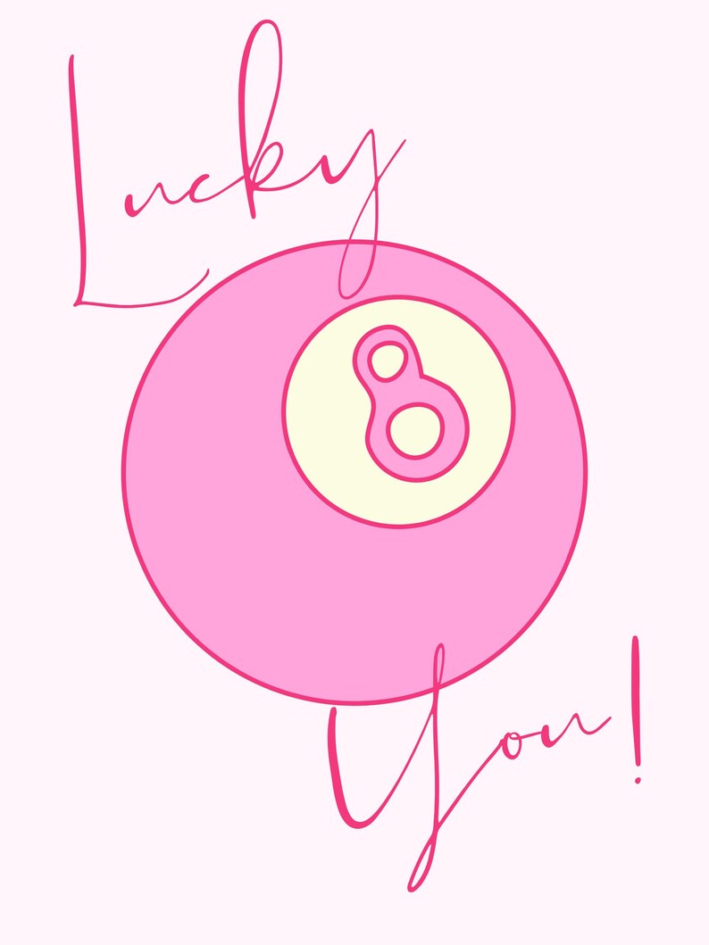 Set of 3 Trendy Pink Posters, Bow, Eight Ball, Love Letter - Etsy