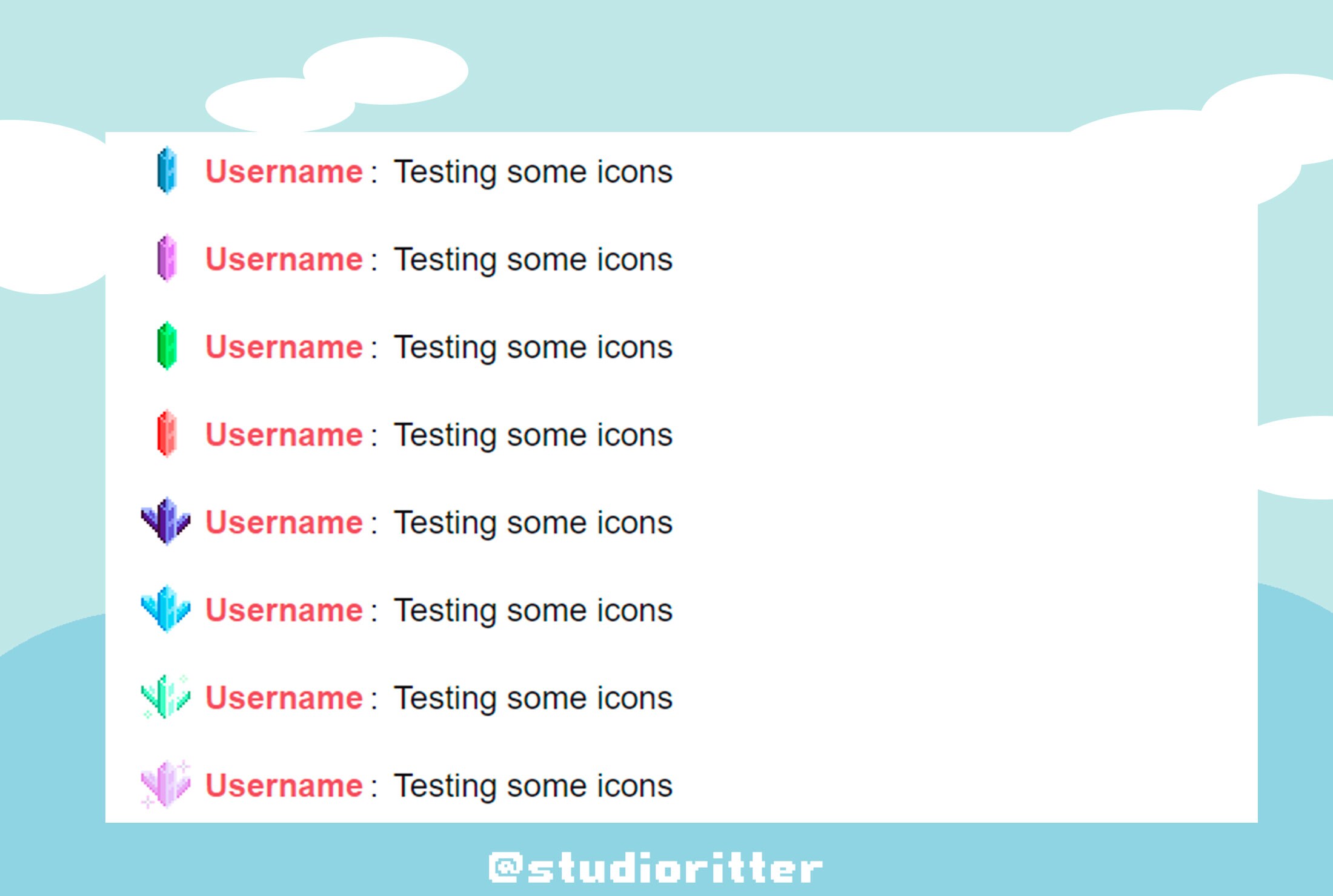 Crystals Cave 8x Sub/bit Badges Pixel Art 8-bit Crystals and Mining ...