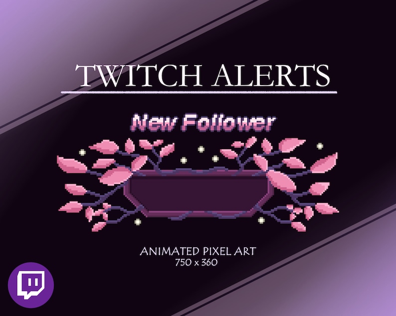 Sakura Dreams 6x Pixel Art Animated Alerts Cute Alerts Twitch Alert ...