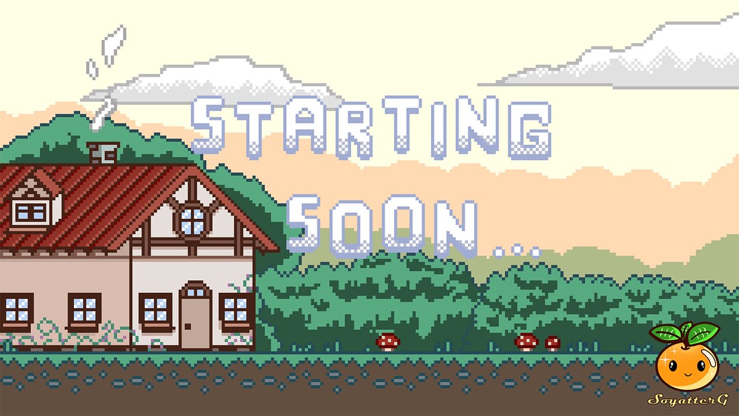 Farm 4x Pixel Art Animated Twitch Screens for Stream House in the woods ...