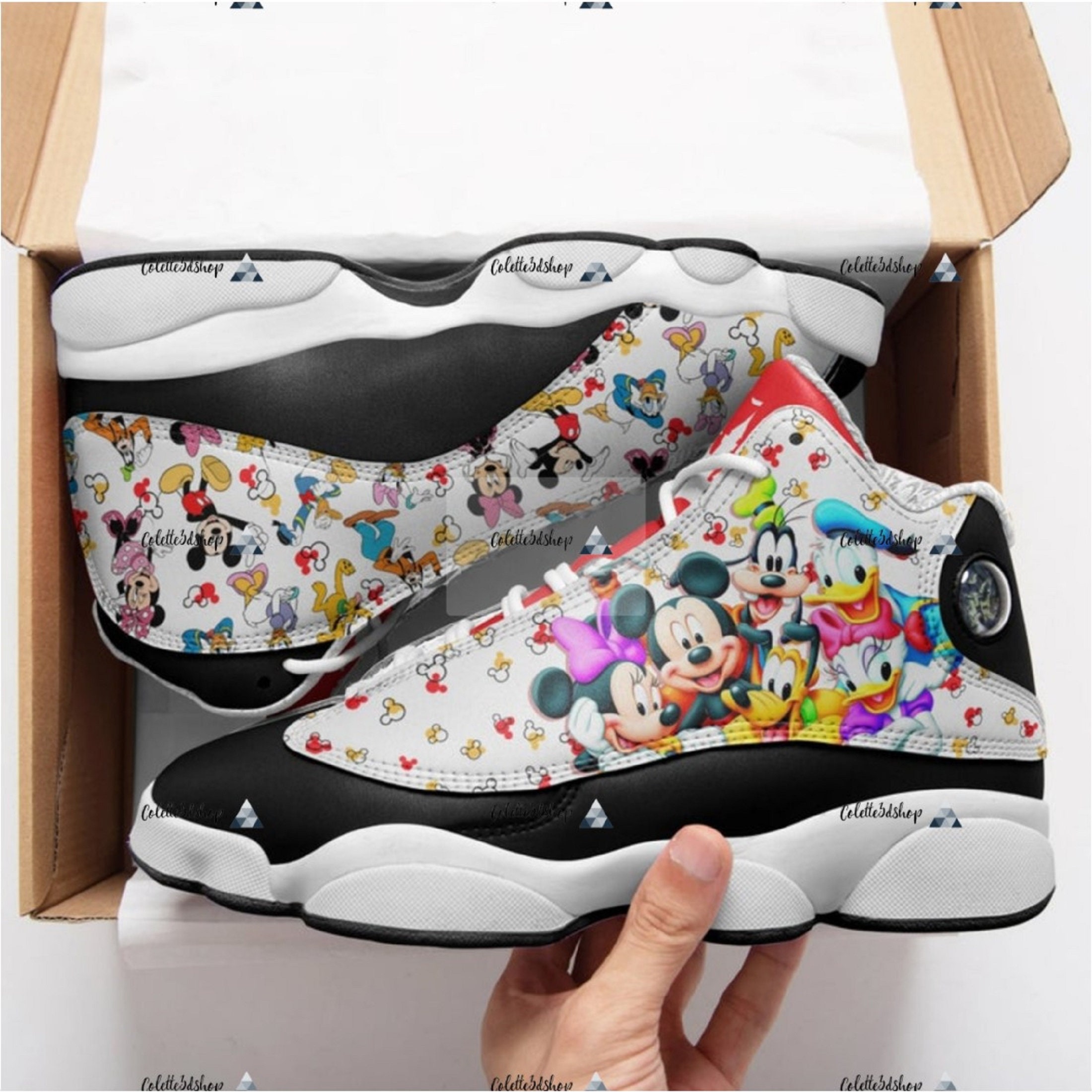 Mickey Mouse Air Jd13 Zapatos Mickey Mouse Zapatos Zapatos Etsy