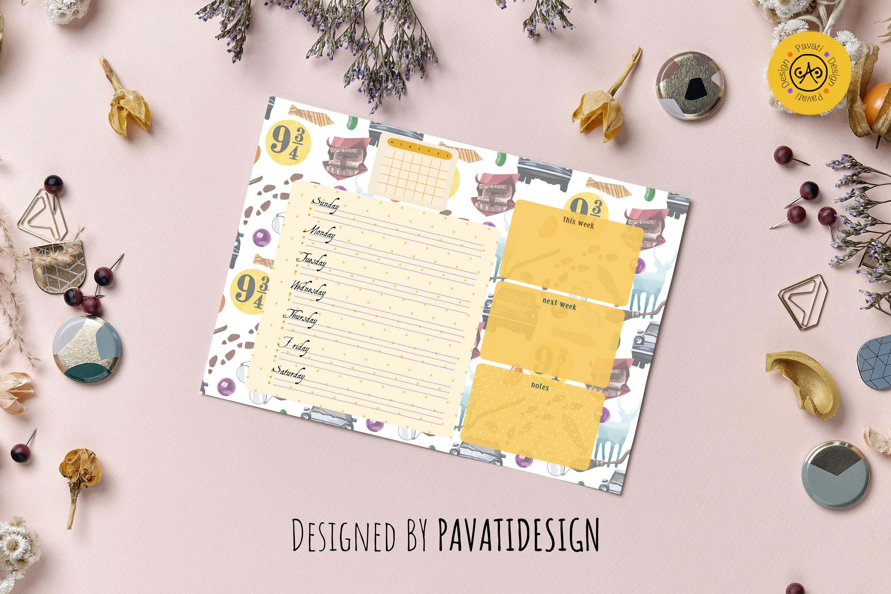 Wizard School Planner PRINTABLE Potter Planner Weekly Digital Printable ...