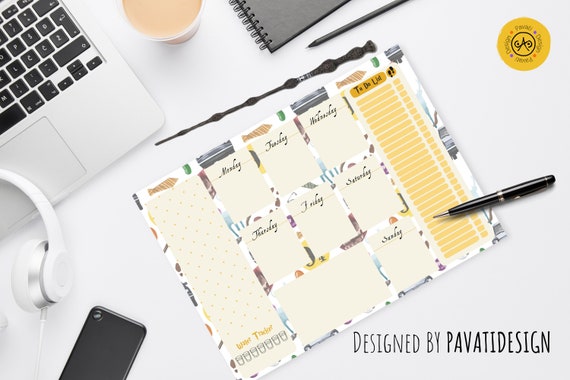 Wizard School Planner PRINTABLE Potter Planner Weekly | Etsy