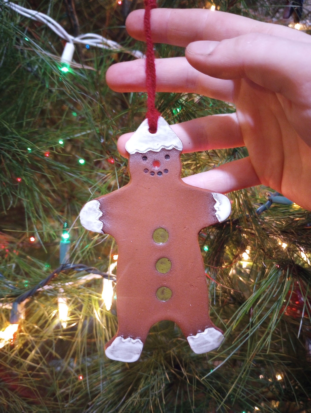 Clay Gingerbread Man Ornament - Etsy