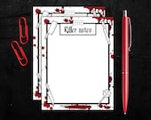 Killer Note Pad Blood Splatter Memo Pad Gothic Note Pad - Etsy