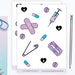 Kawaii Weapons Sticker Set Pink Weapons Planner Sticker Set Chainsaw ...